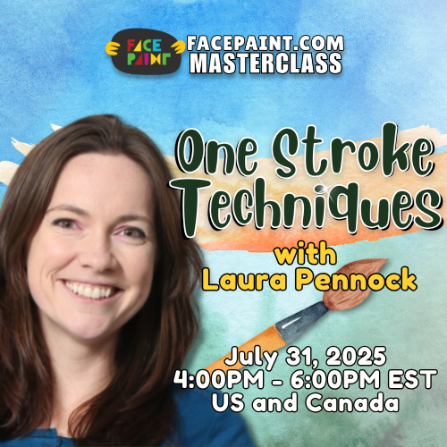 Laura Pennock (One Stroke Techniques) Masterclass - Facepaint.com
