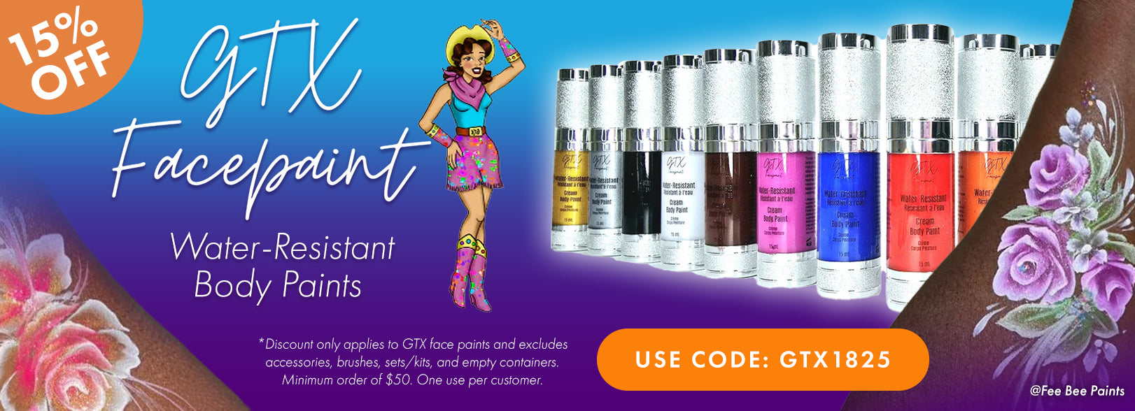 Professional Face & Body Paint, $5.00 Flat Rate Shipping for US Orders