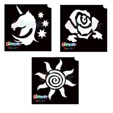 Glimmer Glitter Tattoo Build Your Own Kit (Pick 3+ Designs) - Facepaint.com